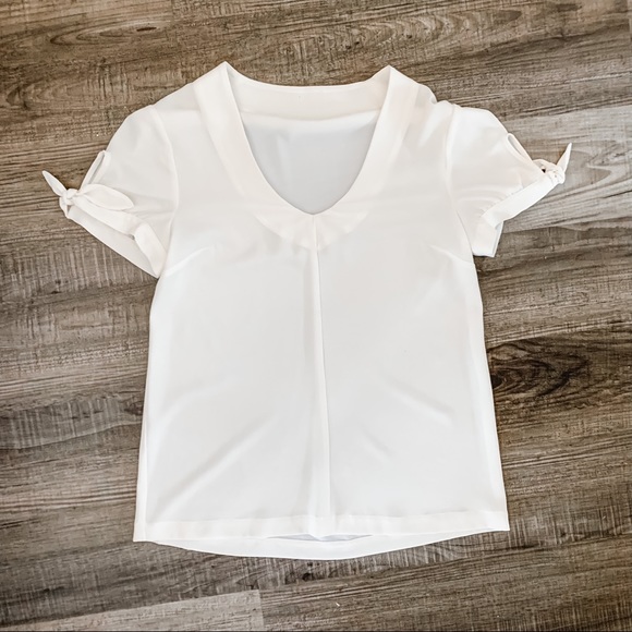 Modcloth | Tops | Nbw Modcloth Blouse Off White Short Sleeve Small ...